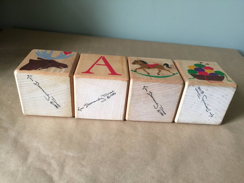 Hand Painted Blocks Spell Mary Alphabet Blocks - Etsy