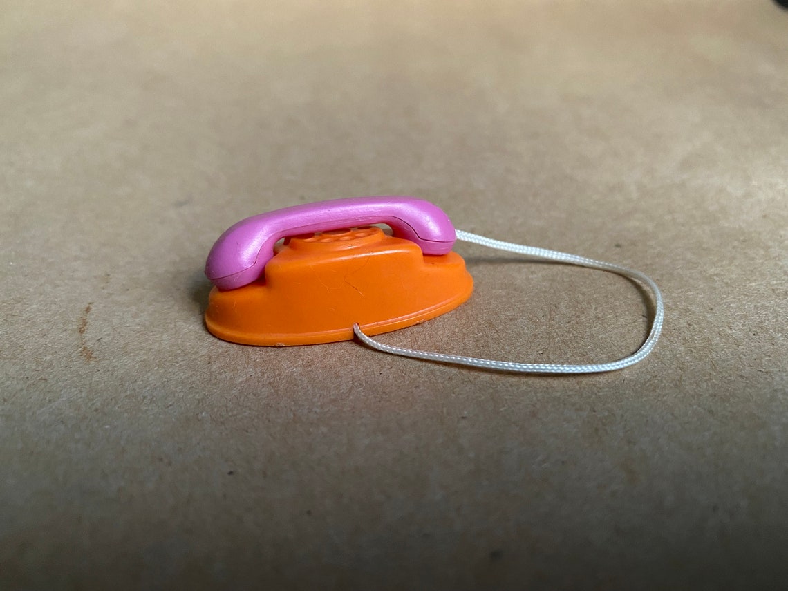 Barbie Plastic Rotary Telephone Orange and Pink 1970s - Etsy