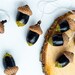 Hand Painted Acorns Set of 8/16/30 Christmas Ornaments Natural Acorns ...