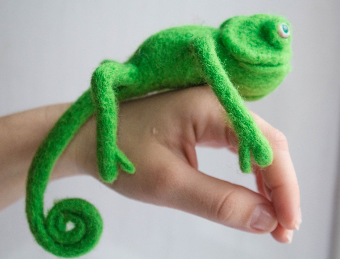 Artist Reptile, Eco Friendly Toy, Wool Chameleon, Felted Chameleon ...