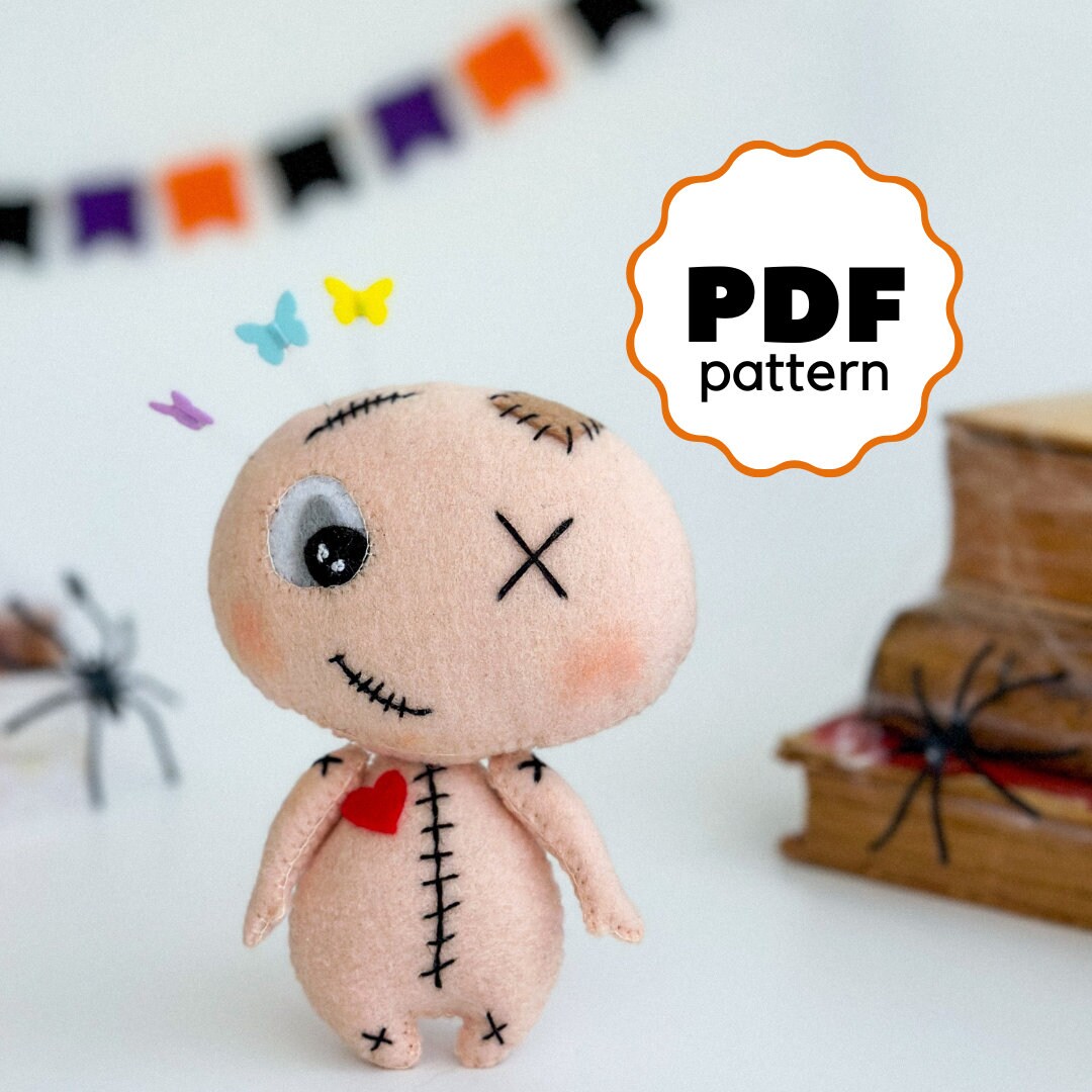 Felt Voodoo Doll Pattern PDF Pattern Easy Pattern Halloween Voodoo Doll ...