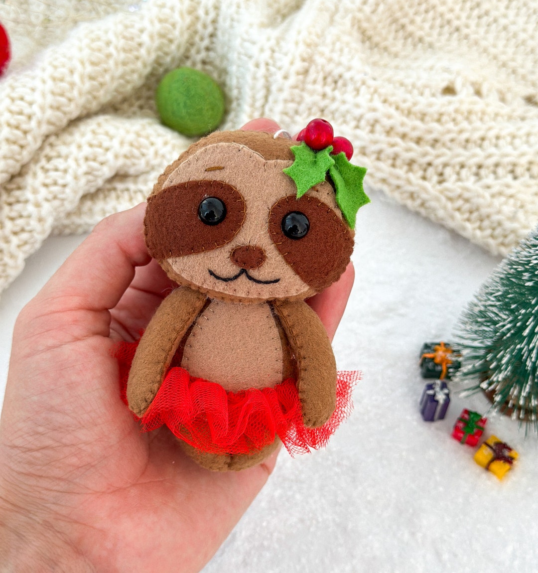 Sloth Christmas Ornaments Christmas Tree Decorations Sloth Ornaments ...