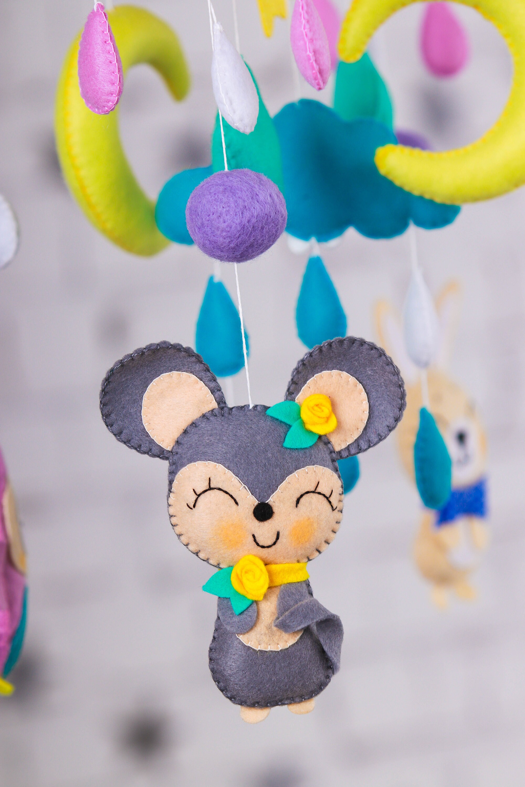 Woodland Animal Baby Mobile / Felt Mobile / Baby Shower Gift | Etsy