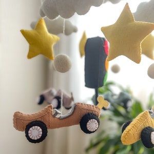 Cars Crib Mobile Sports Cars Baby Mobile Felt Mobile Baby Boy Mobile ...