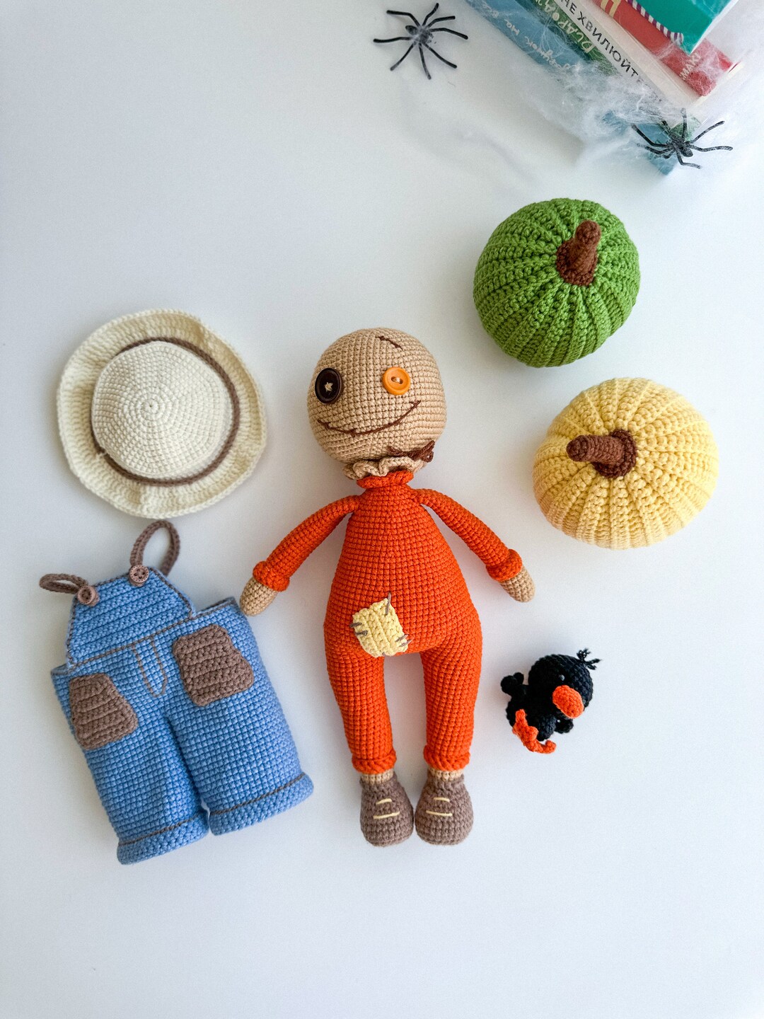 Amigurumi Scarecrow Doll, Crochet Scarecrow Doll, Halloween Gift ...