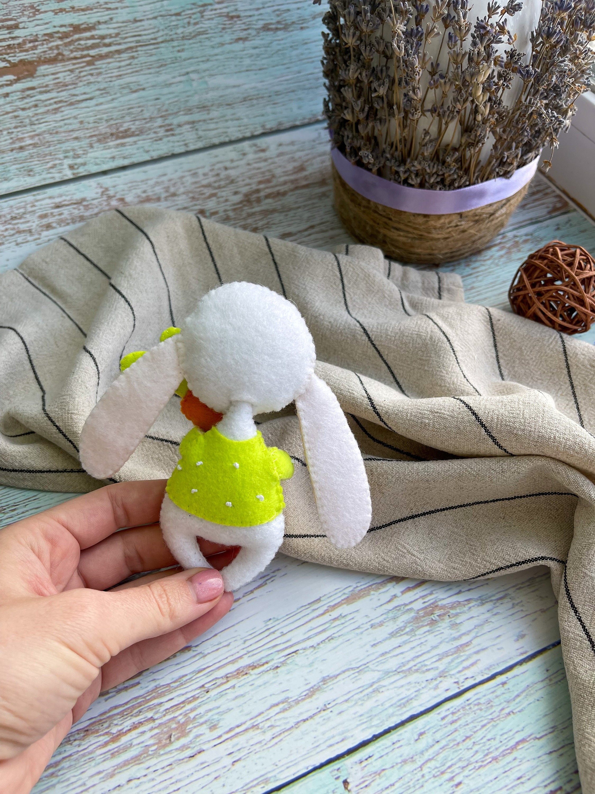 Easter Bunny With Carrots, Easter Decor, Easter Gift, Easter ...