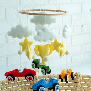 Racing Cars Mobile Sports Cars Crib Mobile Felt Mobile Baby Boy Mobile ...