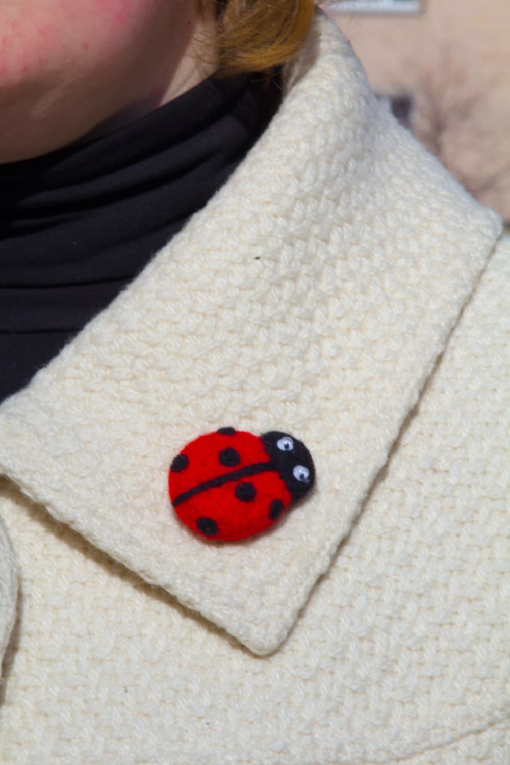 Ladybug Brooch Handmade Brooch Felt Brooch Wool Brooch - Etsy