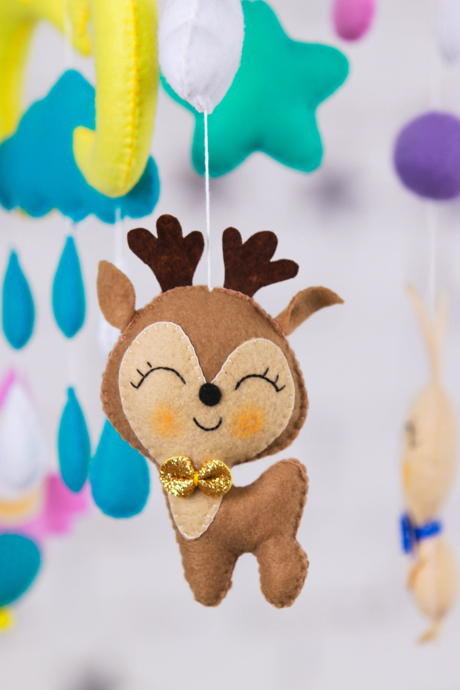 Woodland Animal Baby Mobile / Felt Mobile / Baby Shower Gift | Etsy