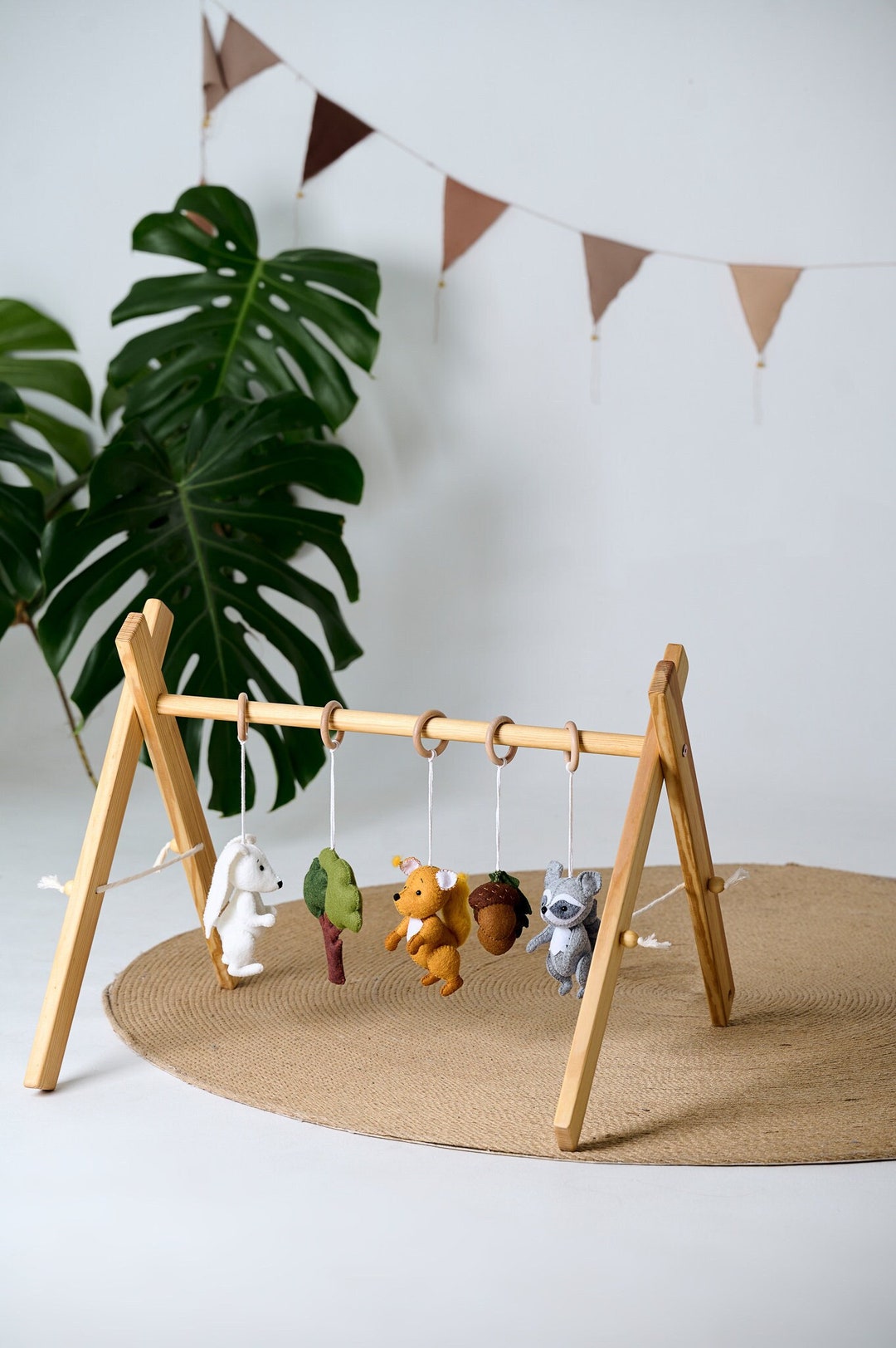 Baby Play Gym, Wooden Activity Gym, Forest Play Gym Toys, Woodland ...