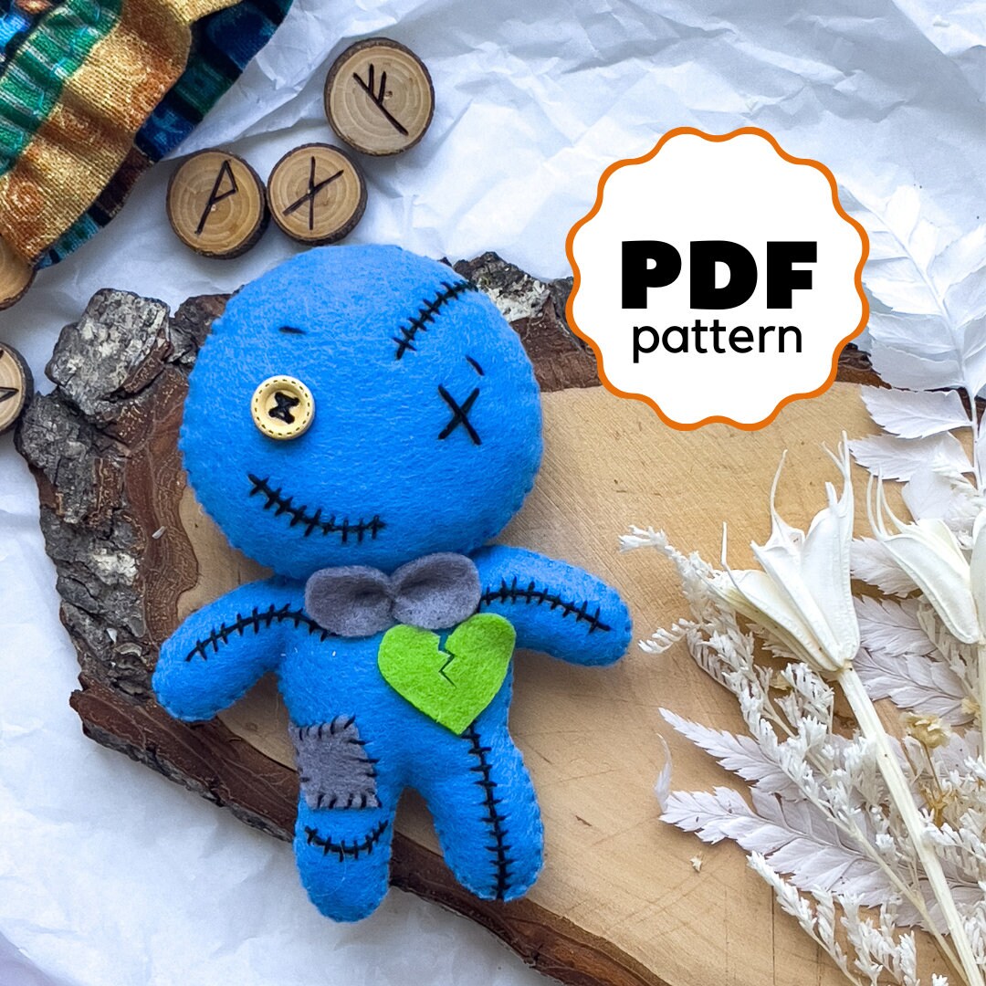 Felt Zombie Boy Pattern PDF Pattern Easy Pattern Halloween Zombie Boy ...