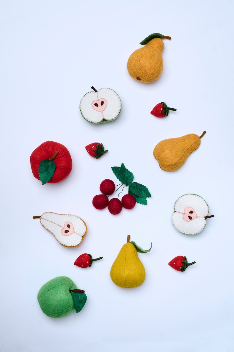 Big Set of Toy Fruits, Pretend Play Food, Play Kitchen, Gift for Kids ...