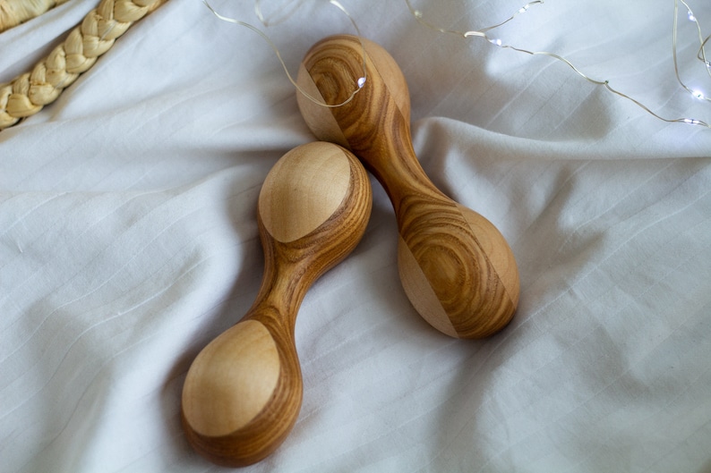 Baby Rattle Montessori Rattle, Wooden Maracas for Toddlers, Handmade ...