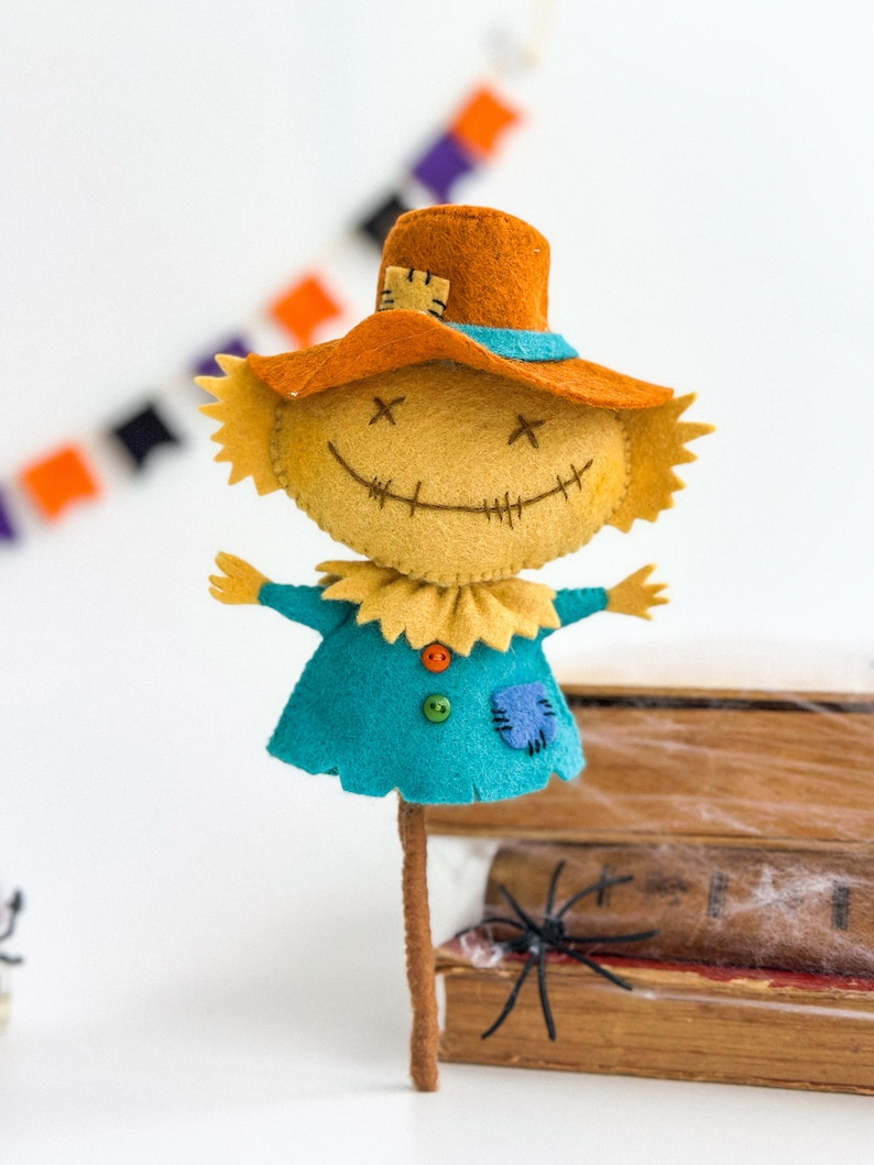Halloween Felt Scarecrow Ornament, Halloween Decor, Halloween Ornament ...