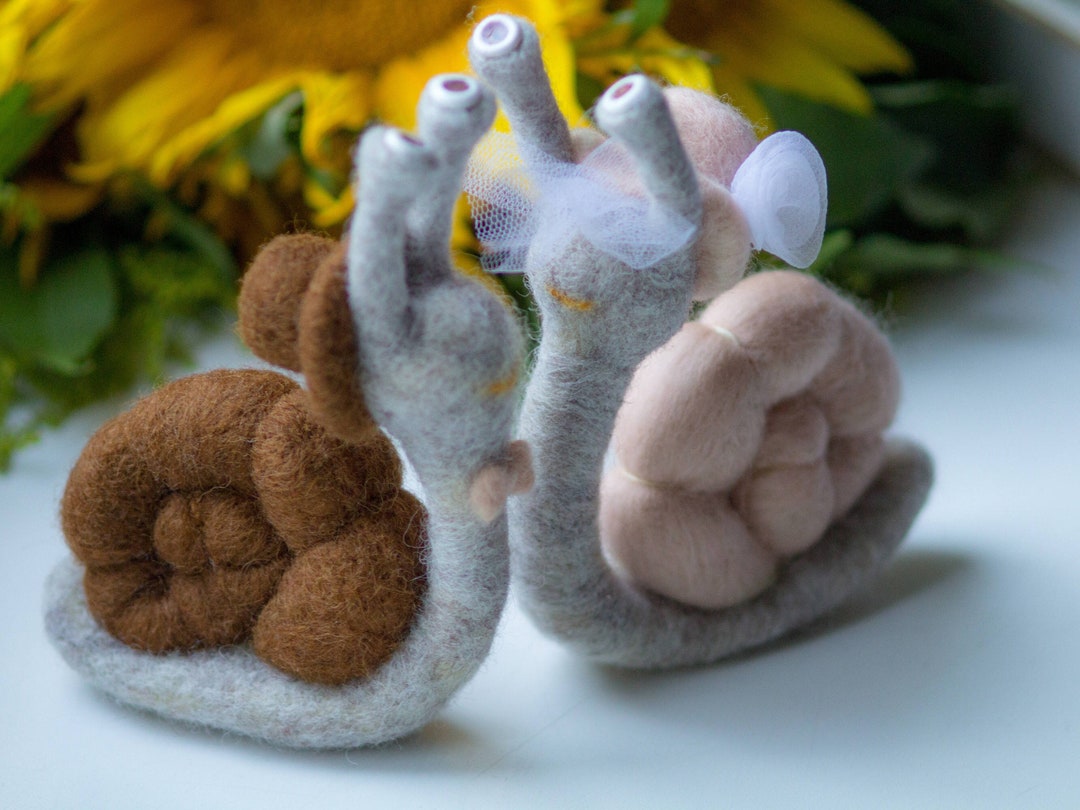 Snails Family Needle Felted Animal, Toy Snails,stuffed Animal,snails ...