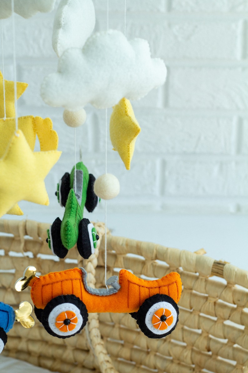 Racing Cars Mobile Sports Cars Crib Mobile Felt Mobile Baby Boy Mobile ...