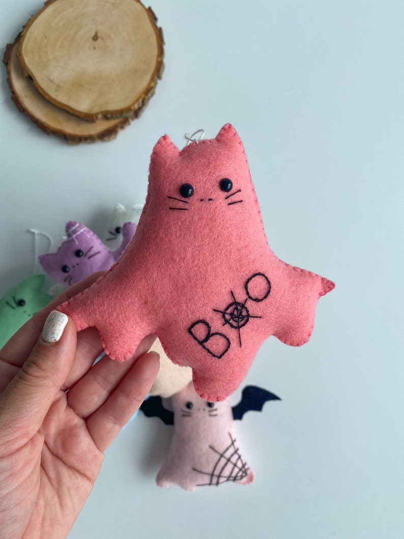 Halloween Cat Ghost Decoration Сute Ghost Cat Ghost Cats - Etsy