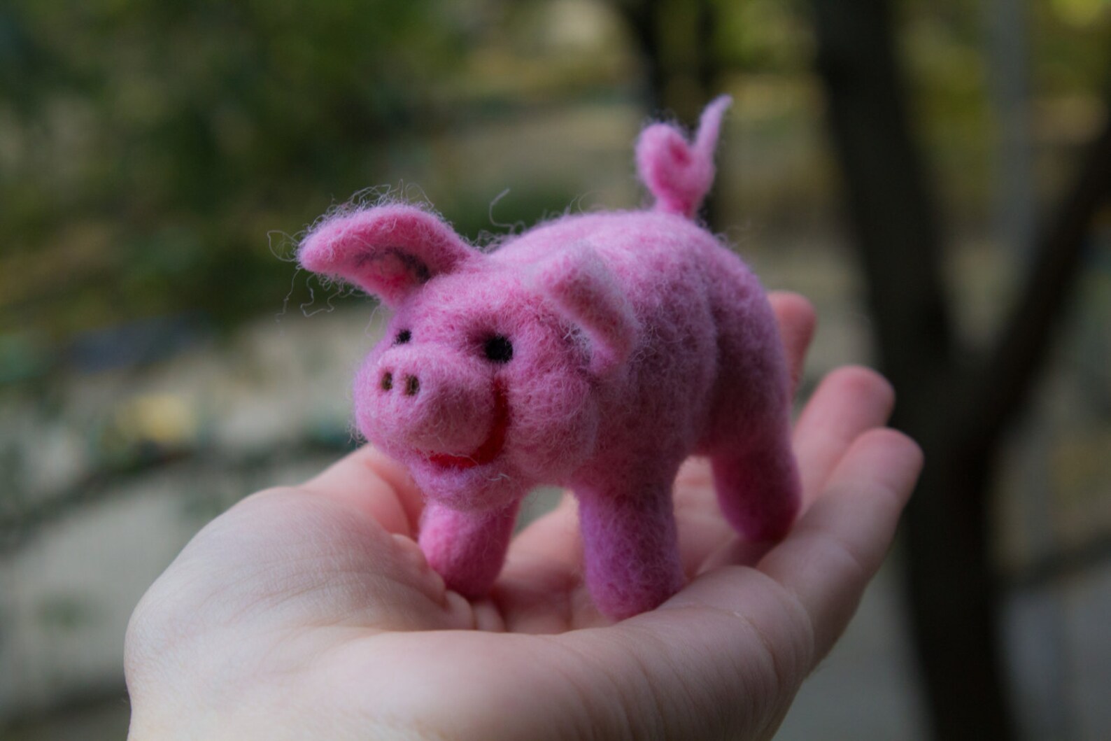 Wool Toy Pig Stuffed Animal Eco Friendly Toy Eco Friendly - Etsy