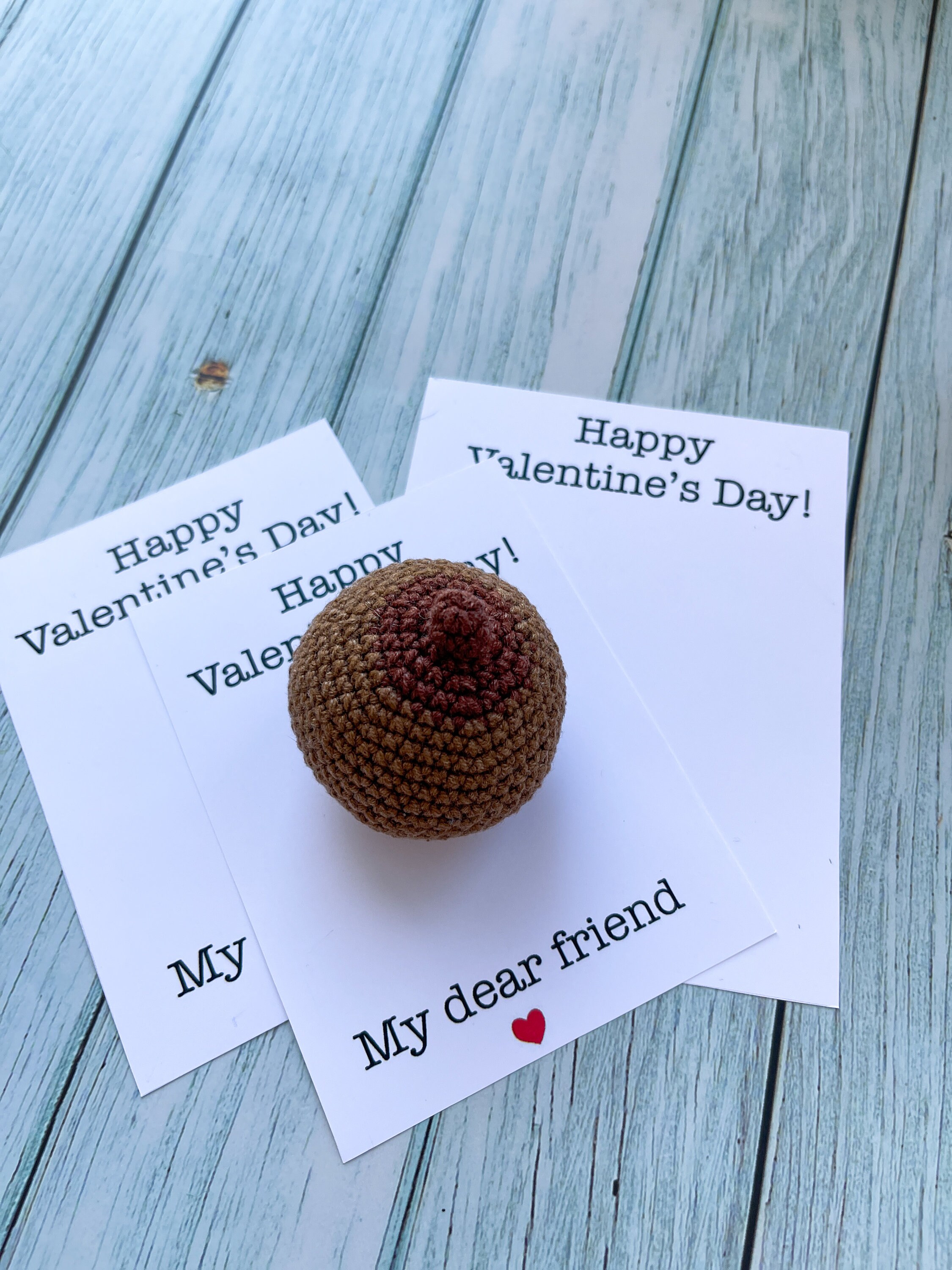 Breast Card | Funny Card | Adult Friendship | Hand Sewn Felt Pocket Hug ...