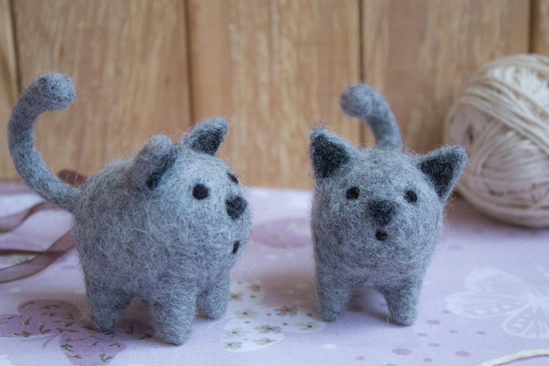 Needle Felted Cat, Wool Toy, Eco Friendly Toy, Home Decor, Needle ...