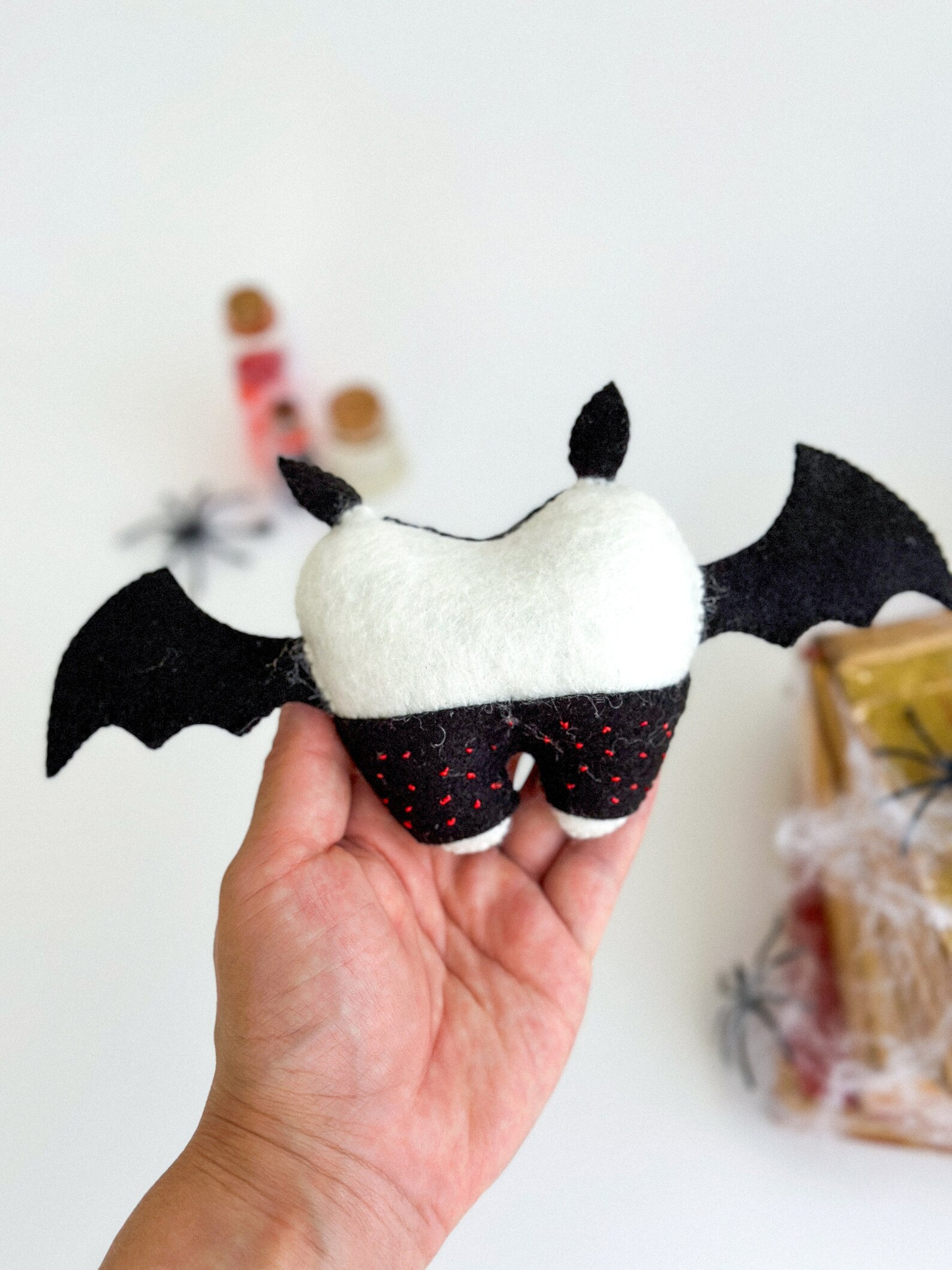 Halloween Bat Tooth Ornament Halloween Tooth Decor Halloween ...
