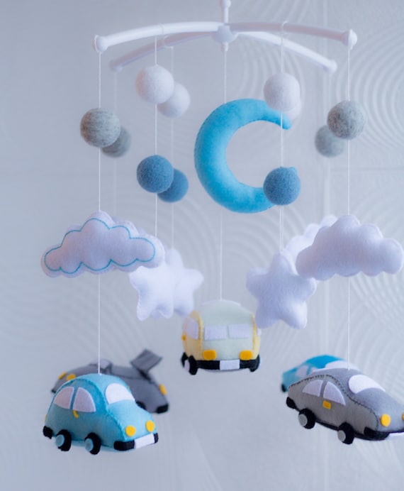 Boy Nursery Mobile сar Moon Mobile Boy Mobile Сrib Mobile - Etsy