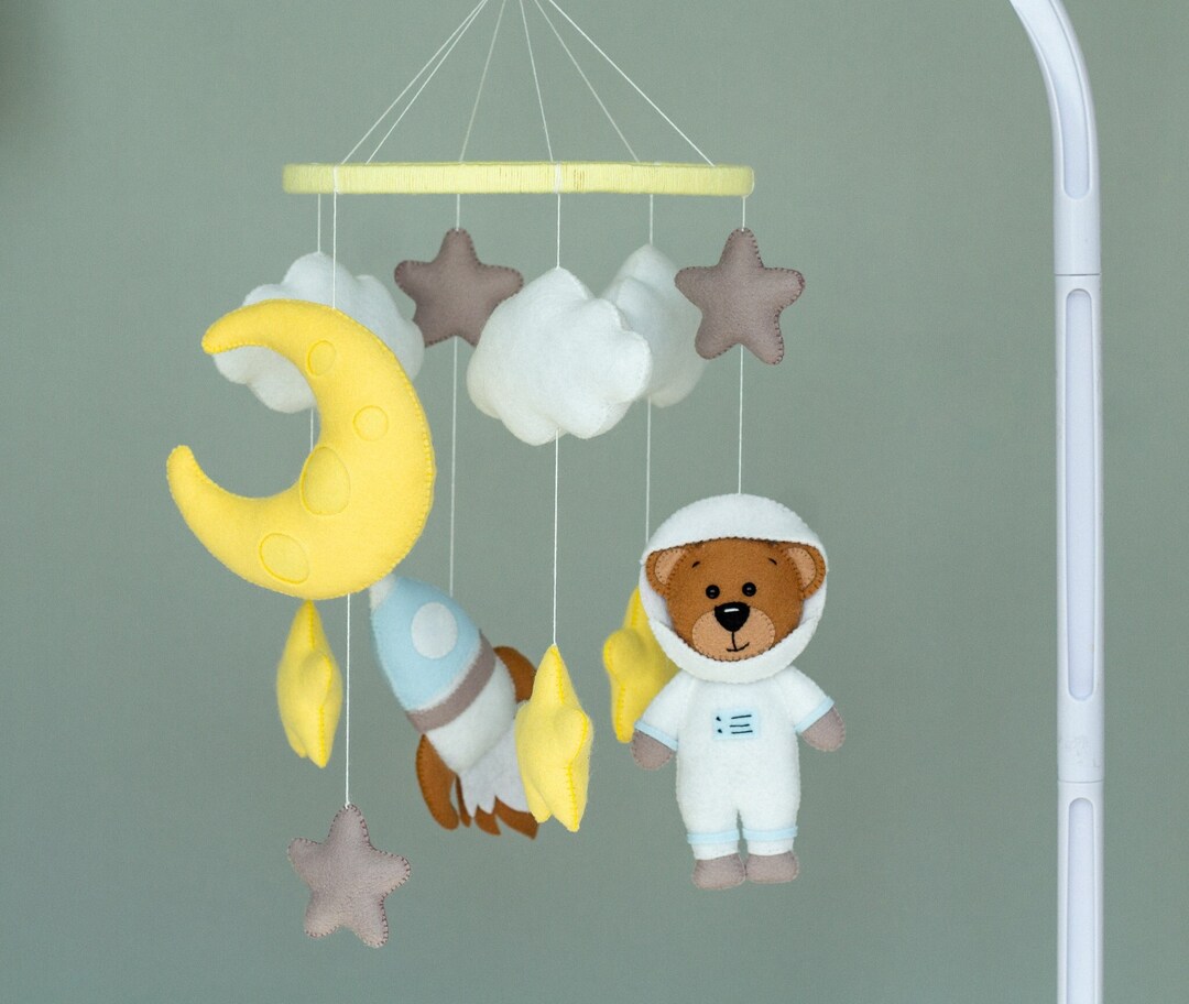Space Baby Mobile, Moon Baby Crib Mobile, Astronaut Mobile, Spaceman ...
