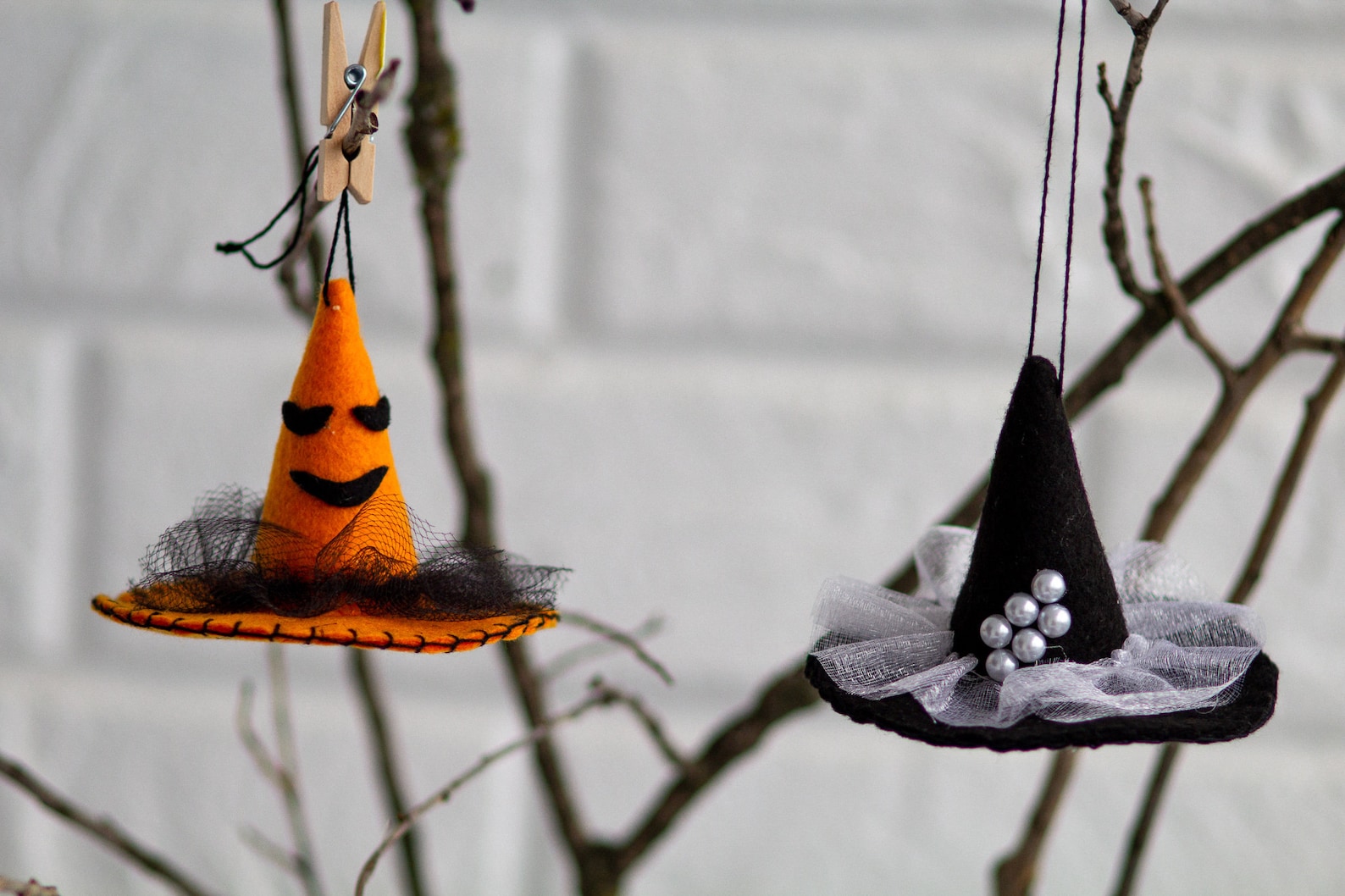 Hanging Witch Hats Witch Decor Aesthetic Halloween - Etsy