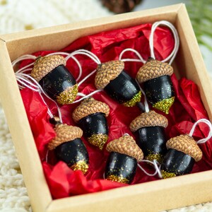 Hand Painted Acorns Set of 8/16/30 Christmas Ornaments Natural Acorns ...