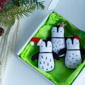 Christmas Ornament, Christmas Tree Decorations, Felt Penguin Ornament ...