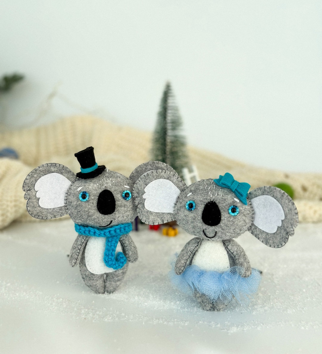Koala Christmas Ornaments Set of 2 Christmas Tree Decorations Koala ...