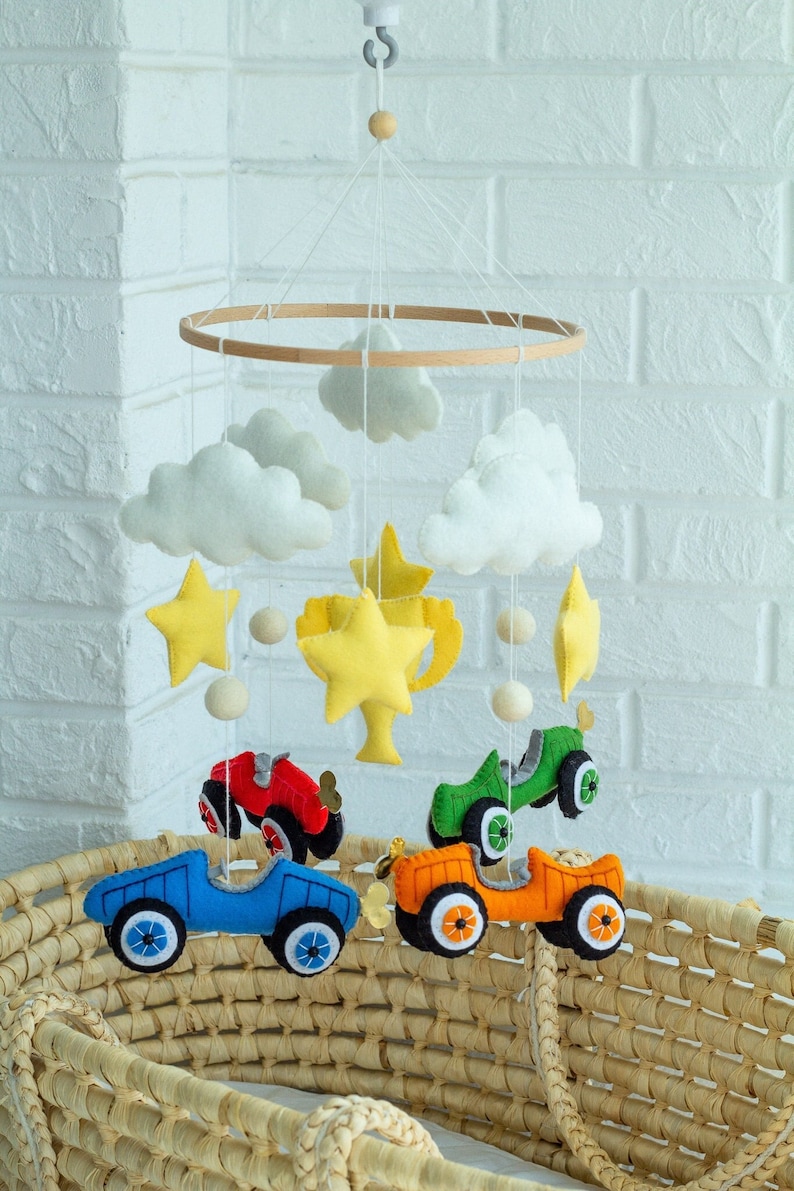 Racing Cars Mobile Sports Cars Crib Mobile Felt Mobile Baby Boy Mobile ...