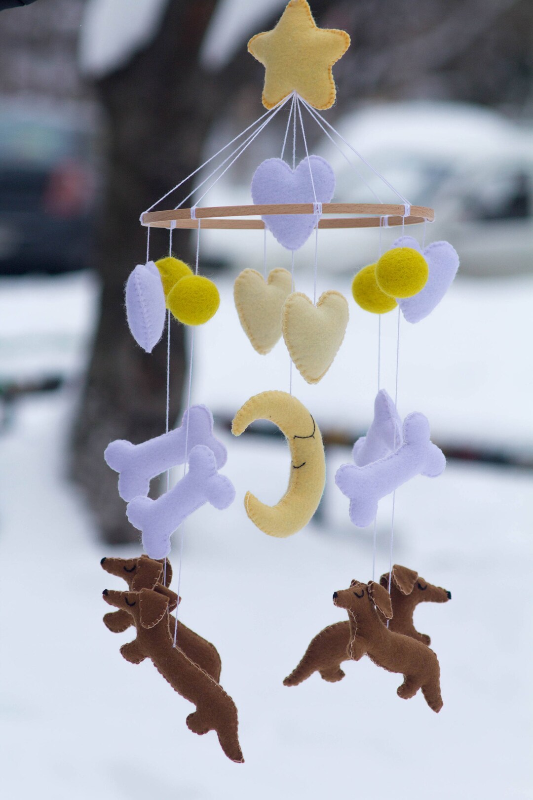 Dogs Baby Mobile, Dachshund Mobile, Gender Neutral Mobile, Puppy Cot ...