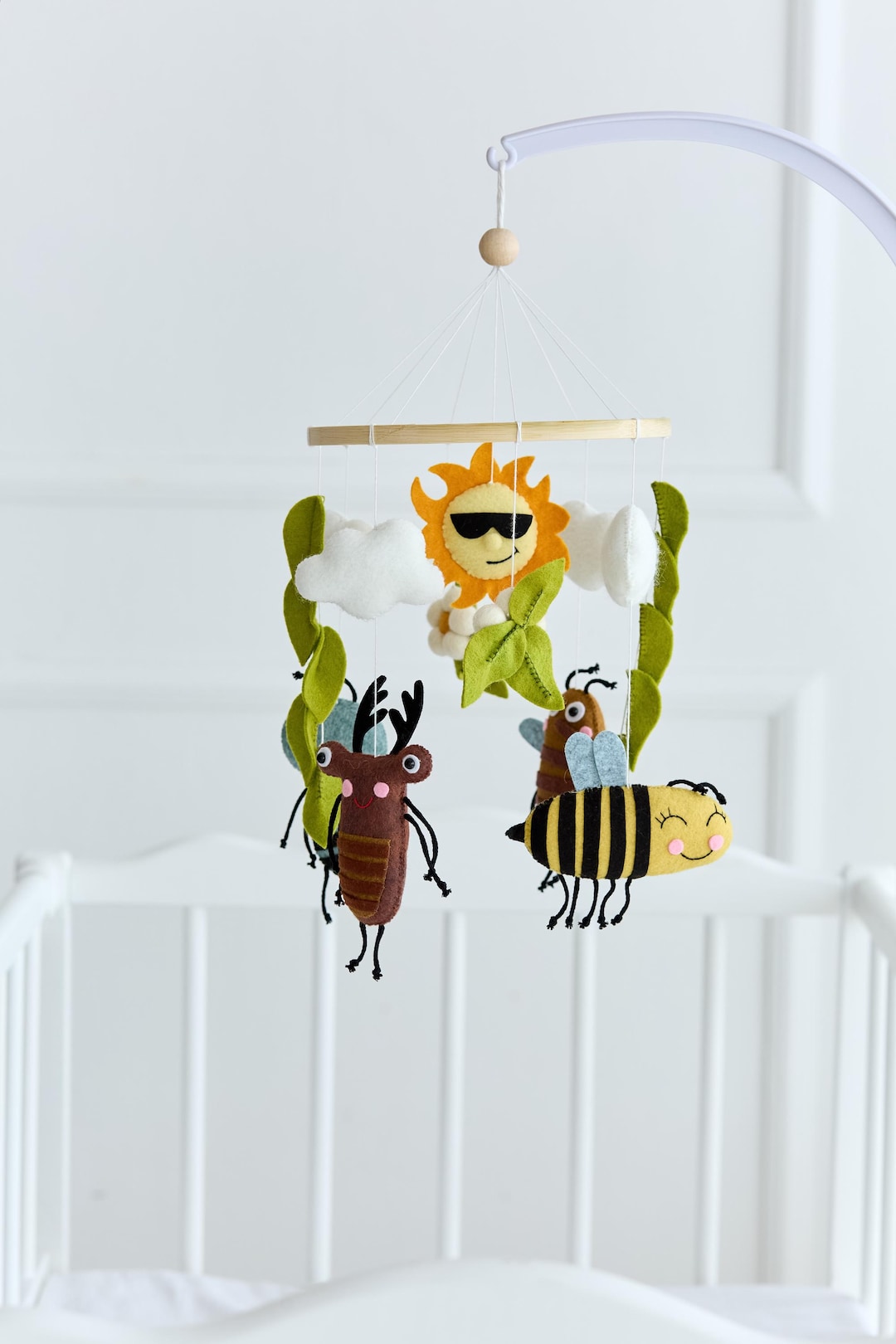 Insect Crib Mobile – Felt Baby Mobile With Bee, Fly, Beetle and Ant - Etsy
