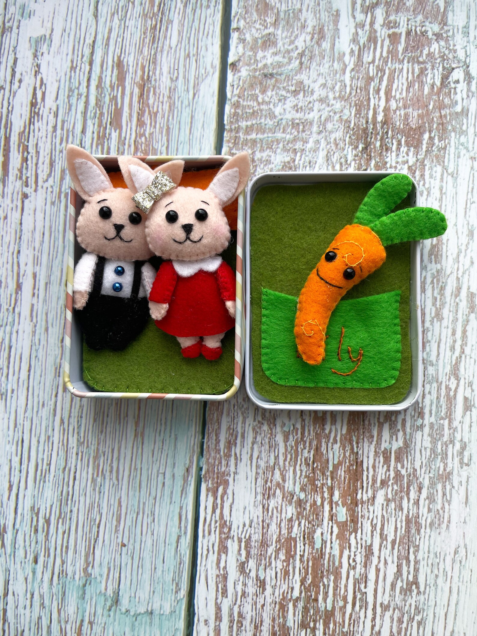 Travel Toys for Kids, Miniature Felt Playset, Tiny Felt Animals ...