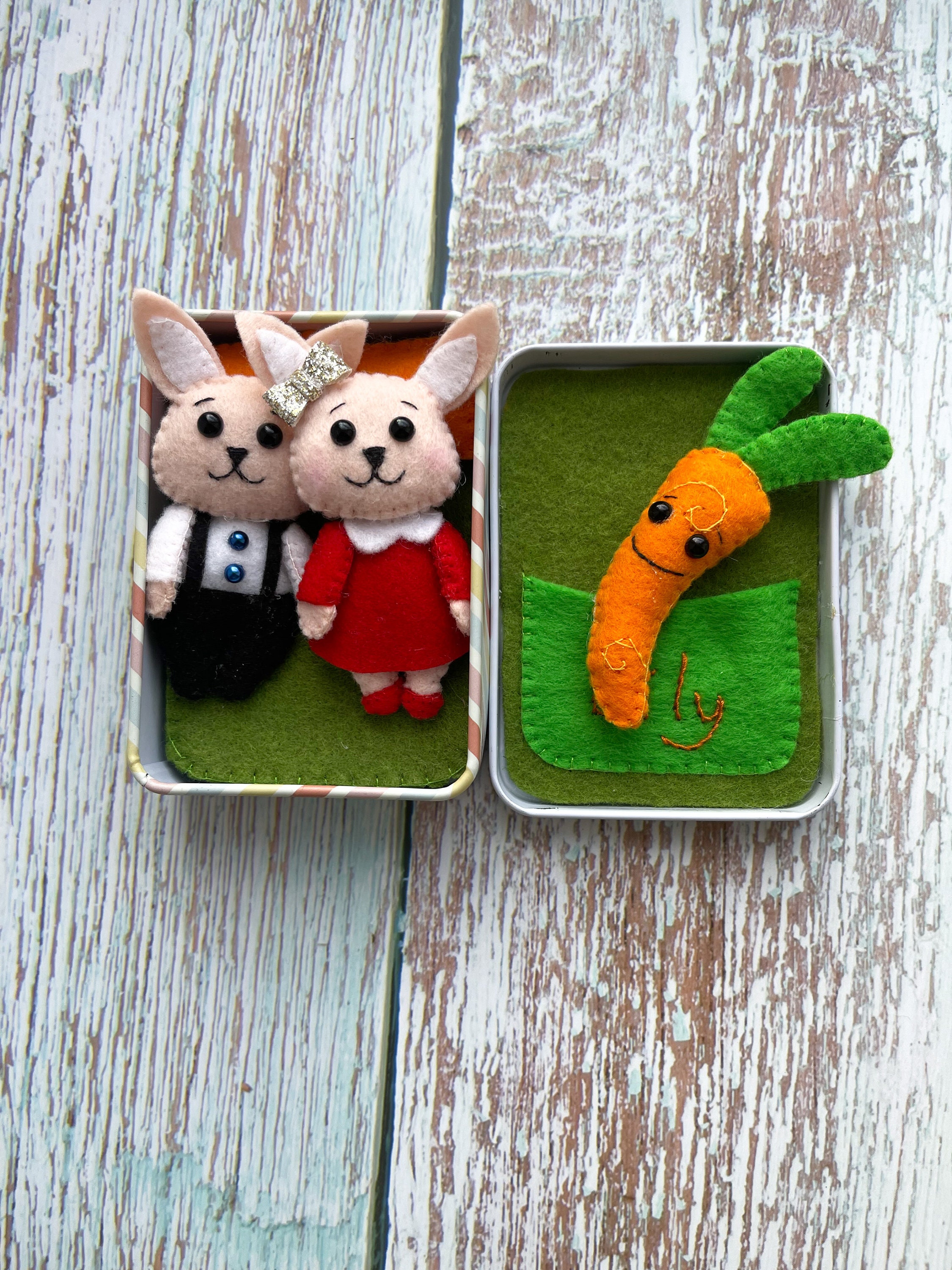 Travel Toys for Kids, Miniature Felt Playset, Tiny Felt Animals ...
