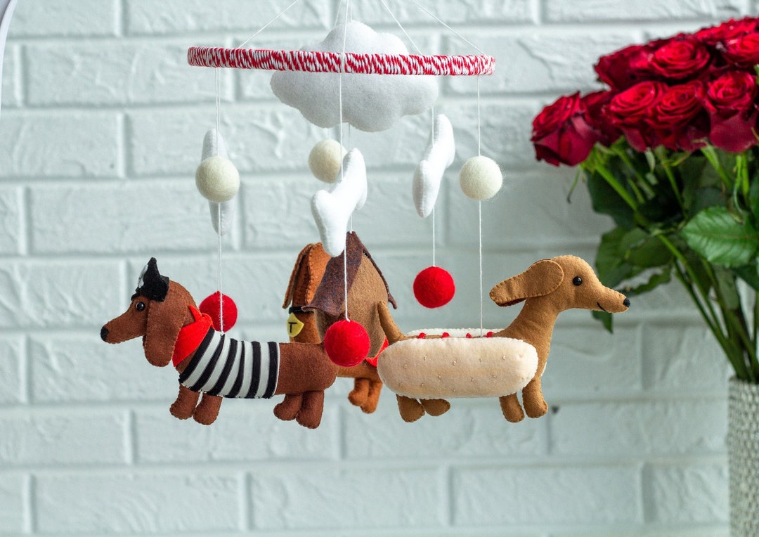 Dogs Baby Mobile, Dachshund Mobile, Baby Boy Dog, Gender Neutral Mobile ...