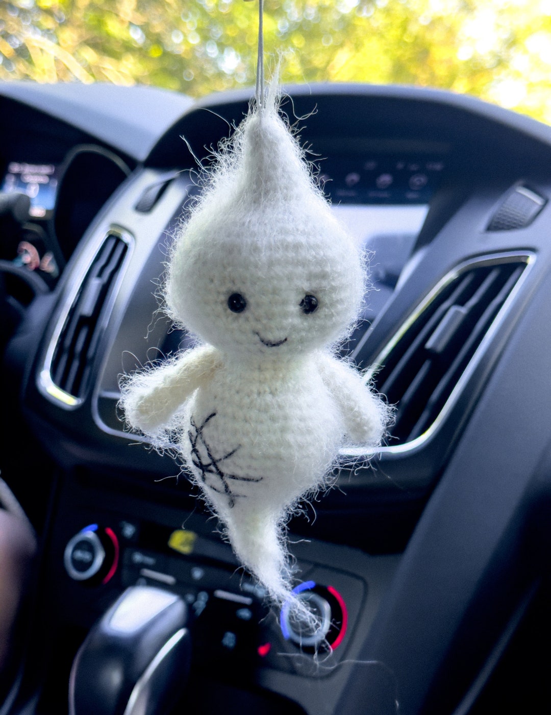 Ghost Car Accessory, Car Charm for Mirror, Ghost Car Hanger, Halloween ...