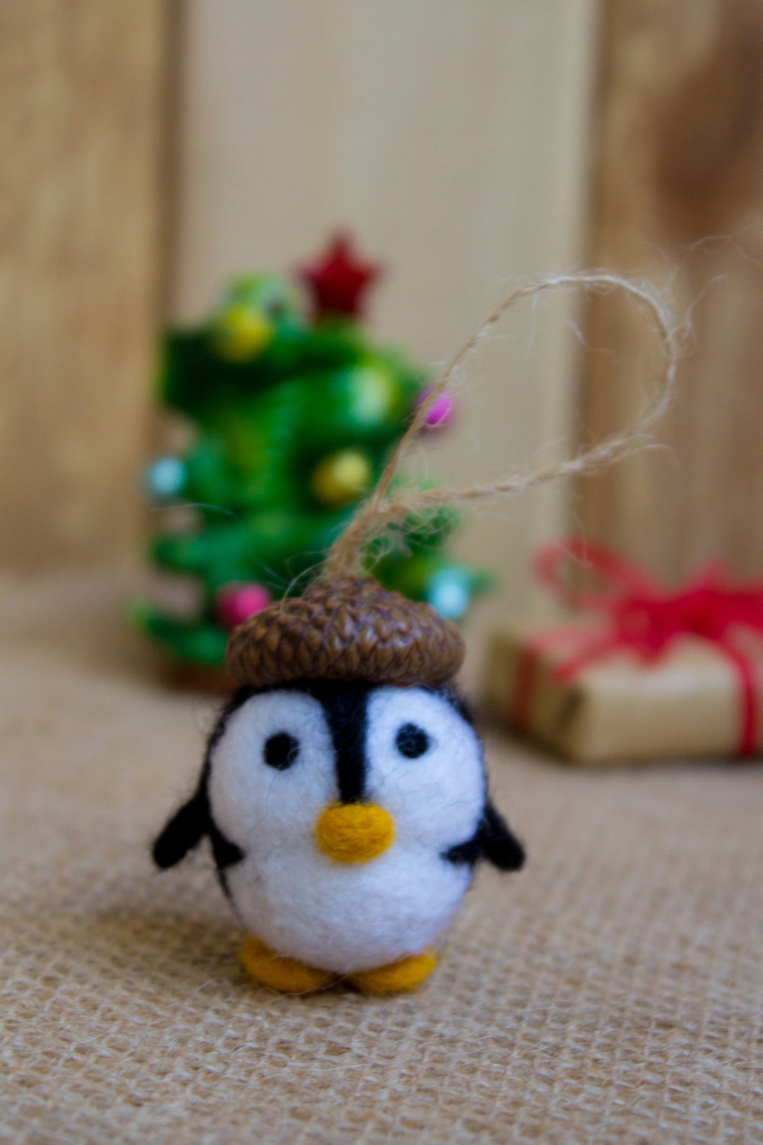 Felted Wool Penguin Ornament Christmas Penguin Ornament Toy Christmas ...