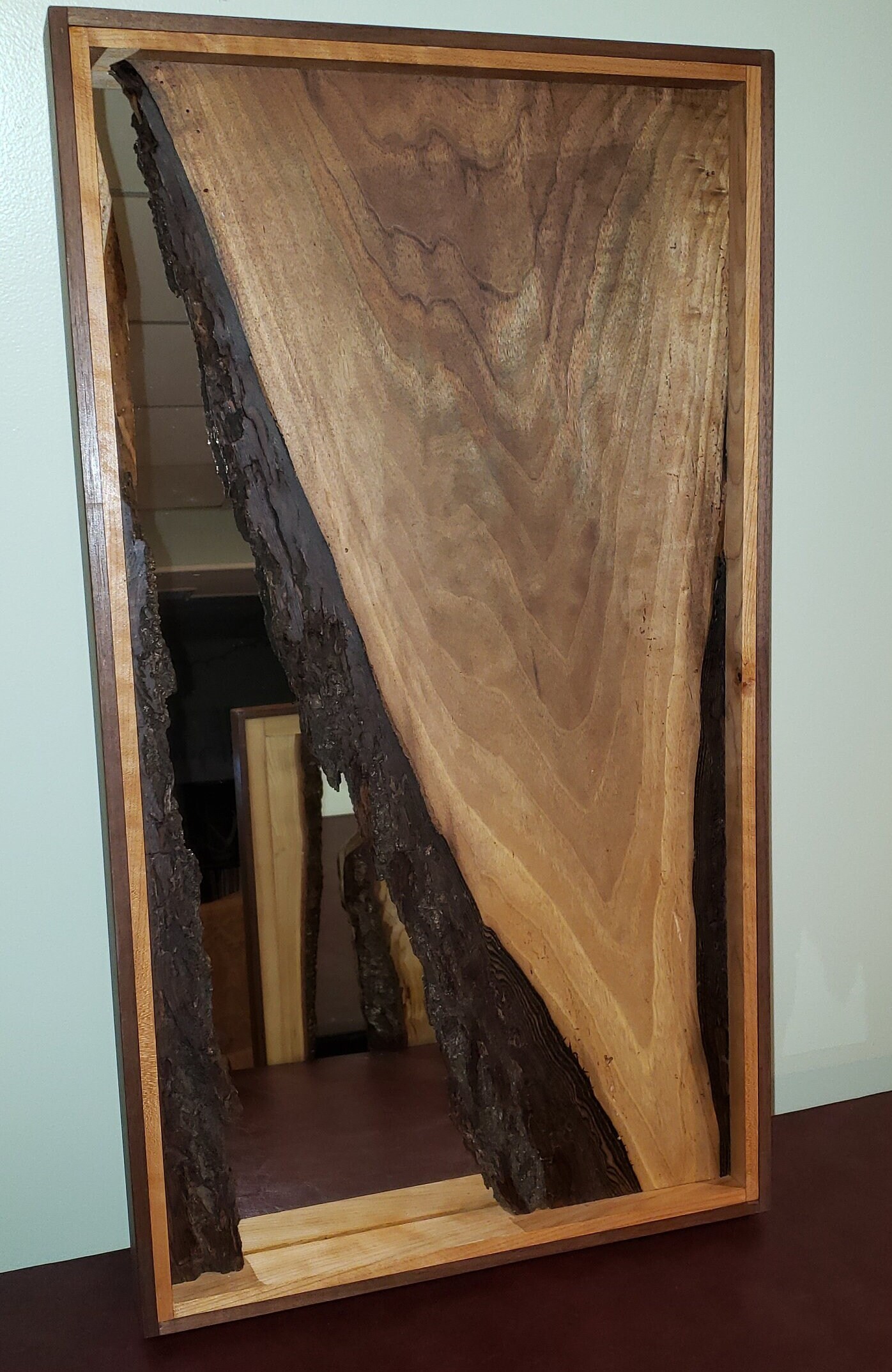 Live Edge Walnut Mirror - Etsy