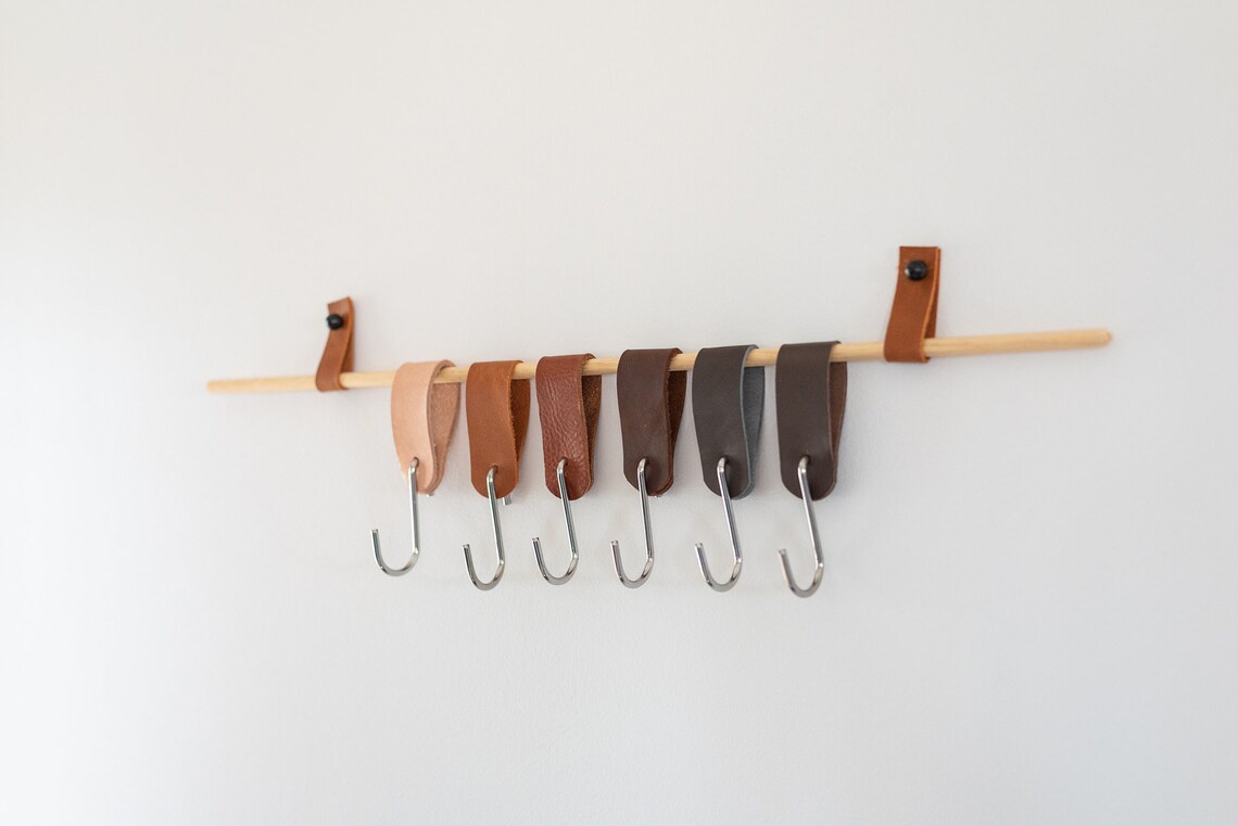 Leather Loop Hooks Leather Loop S Household Hooks | Etsy