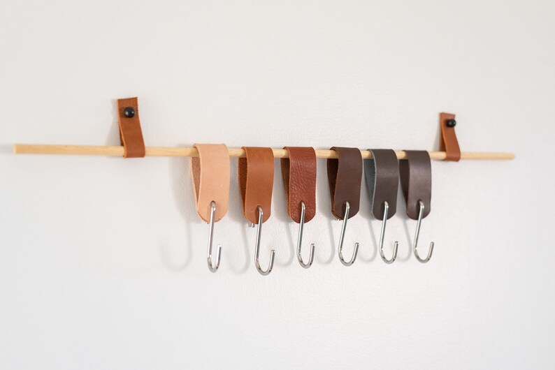 Leather Loop Hooks Leather Loop S Household Hooks | Etsy