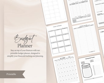 Budget Planner Printable PDF neutrals, Financial Planner Printable ...