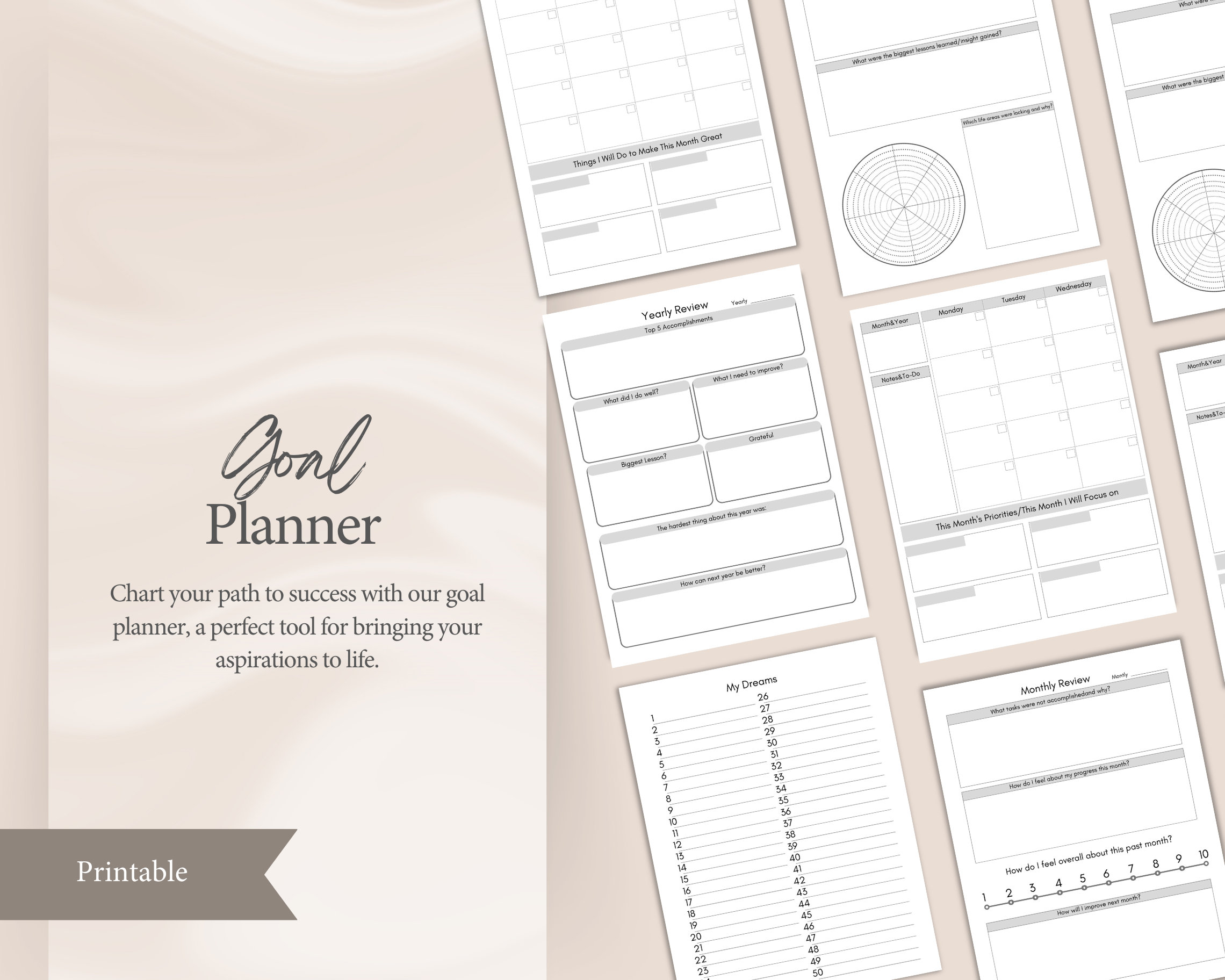 Printable Goal Planner Ultimate Goal Planner Long & Short Term Planner ...