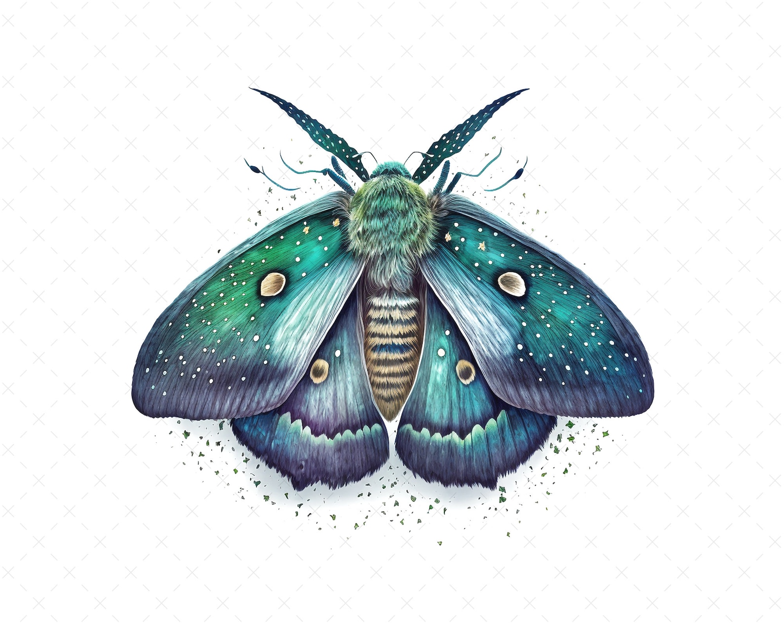 Cosmic Moth Clipart 10 High Quality Jpgs Magical Galaxy - Etsy