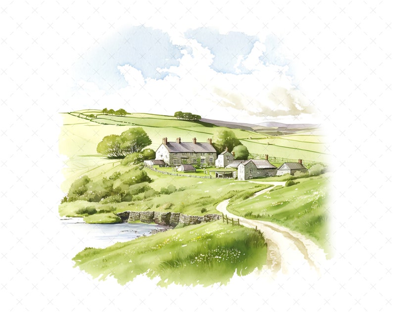 Scottish Highlands Clipart 6 High Quality Jpgs Rugged Landscape ...