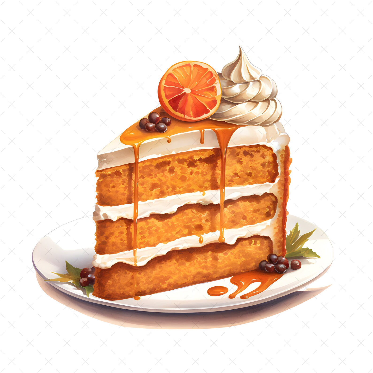 Pumpkin Cake Clipart 12 High Quality Jpgs Autumn Bakery Halloween ...