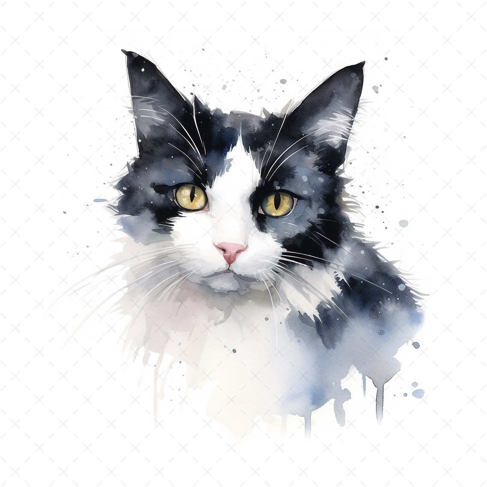 Black & White Cats Clipart 10 High Quality Jpgs Playful Kitten ...