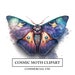 Cosmic Moth Clipart 10 High Quality Jpgs Magical Galaxy - Etsy