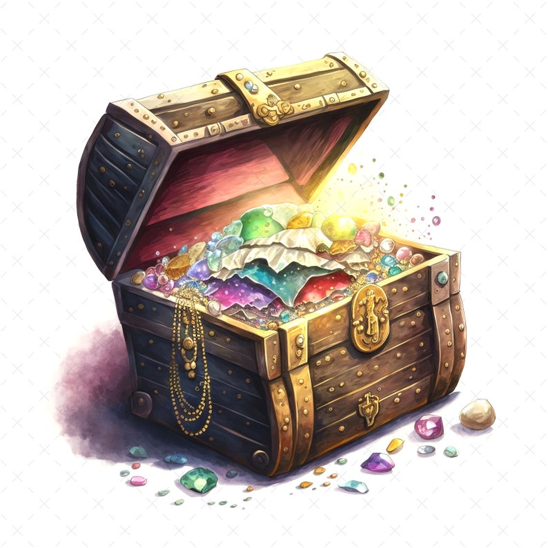 Treasure Chest Clipart 5 High Quality Jpgs Pirate Gold Jewels ...